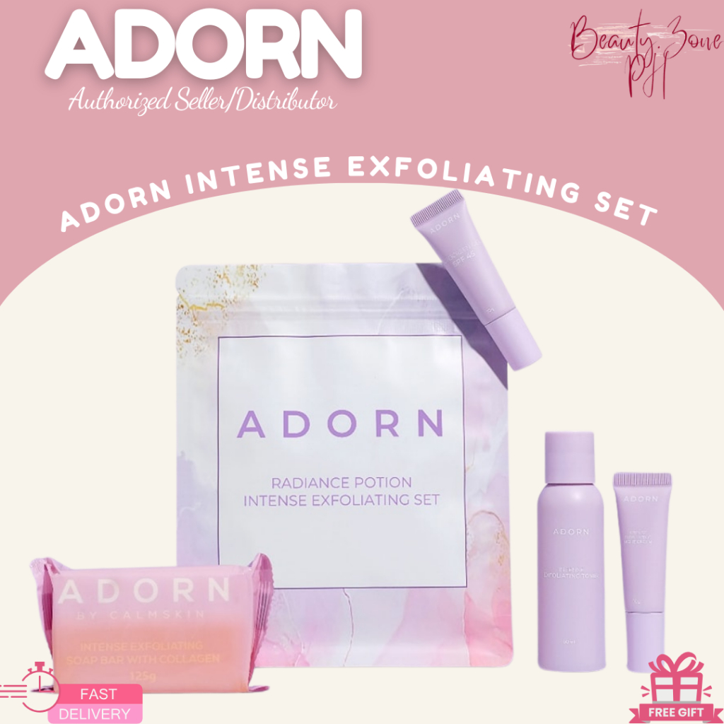 ADORN BY CALMSKIN Intense Exfoliating Set 4in1 | Shopee Philippines