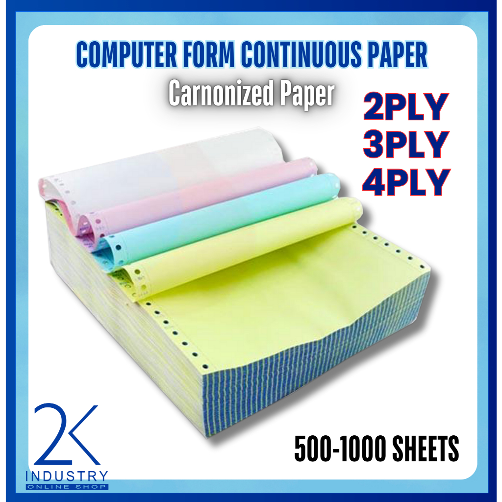 Computer Forms Continuous Paper – Carbonless 2ply, 3ply, 4ply Printing ...