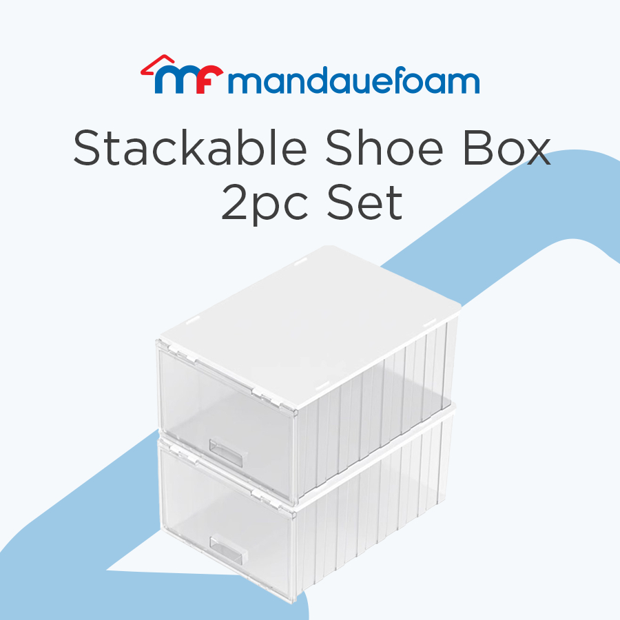 Mandaue Foam Stackable Shoe Box 2pc Set | Shopee Philippines