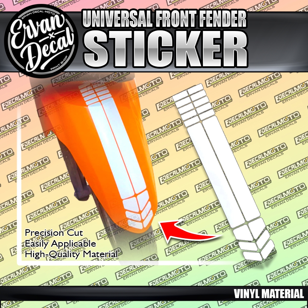 UNIVERSAL FRONT FENDER CUTOUT STICKER | Shopee Philippines