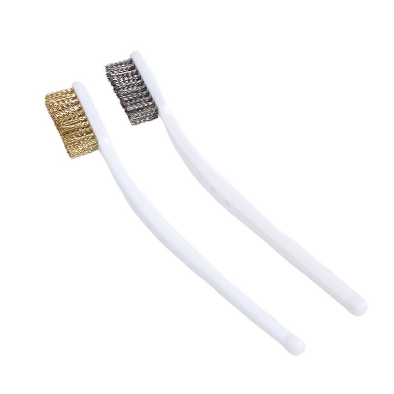 Mini Steel Brush Stainless Wire Copper Wire Brush Plastic Handle ...