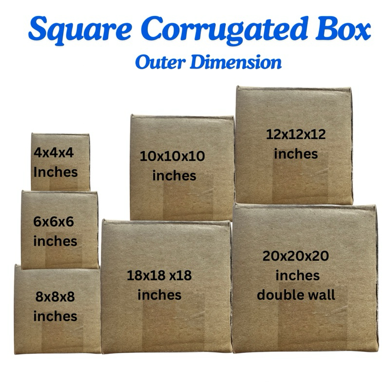 Square Box | Square Corrugated Box (5 pcs) | Shopee Philippines