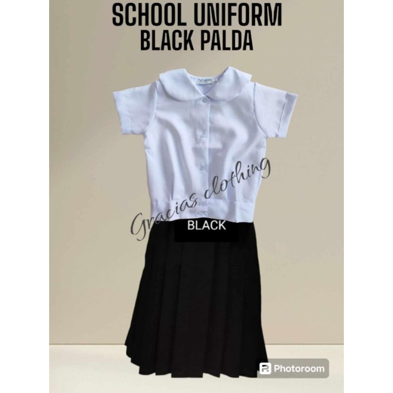 BLACK PALDA SCHOOL UNIFORM/ BACK PLATES/ KATRINA FABRIC/ SCHOOL UNIFORM ...