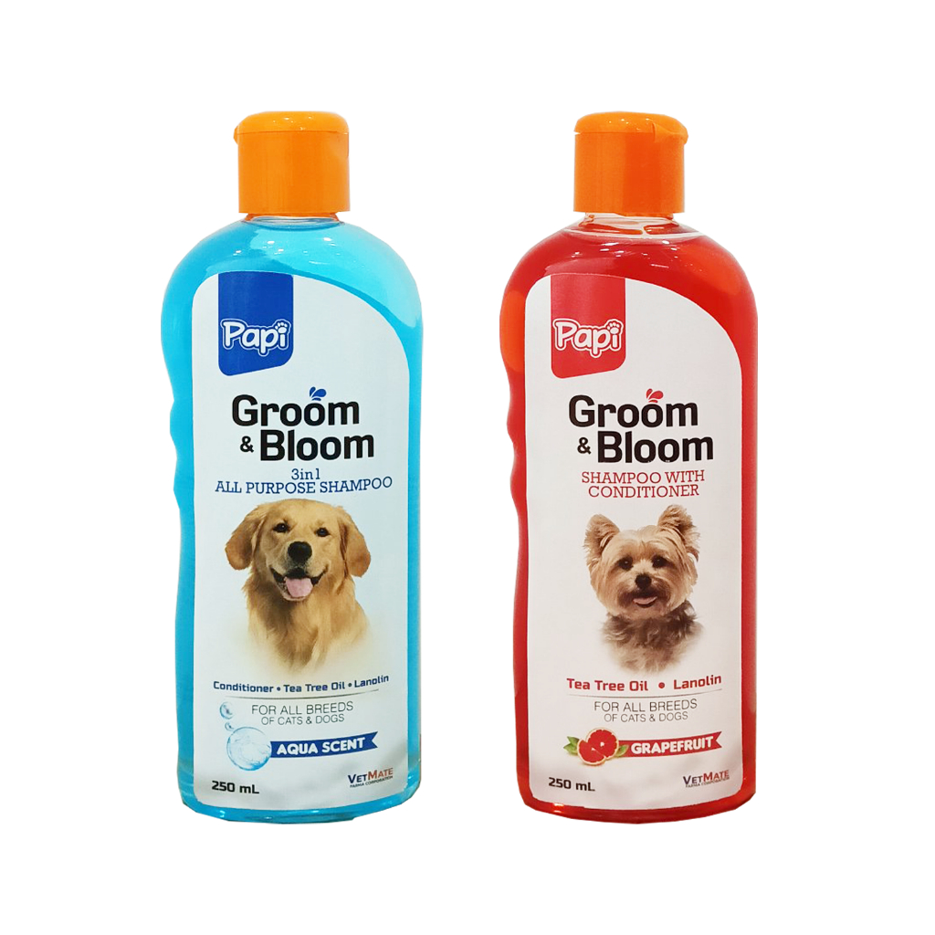 Papi Groom & Bloom Shampoo and Conditioner 250ml for Dogs & Cats ...