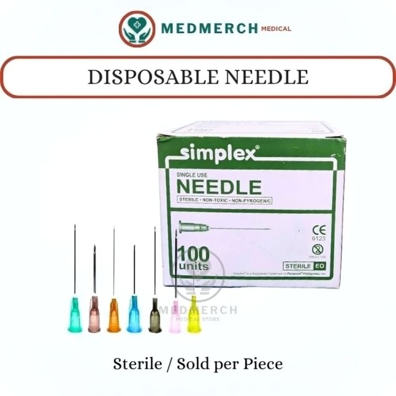 Disposable Sterile Needle Simplex Sold per piece All sizes | Shopee ...