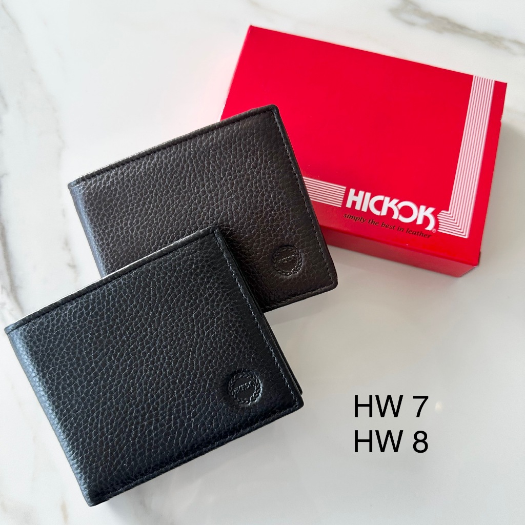 Hickok HW7 HW8 Men's Bifold Leather Wallet with Fixed Side Flip ...