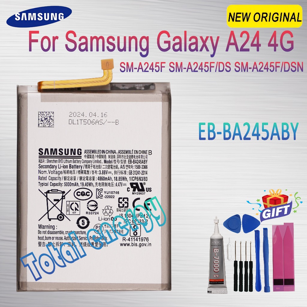 EB-BA245ABY 5000mAh Battery For Samsung Galaxy A24 4G SM-A245F SM-A245F/DS SM-A245F/DSN ...