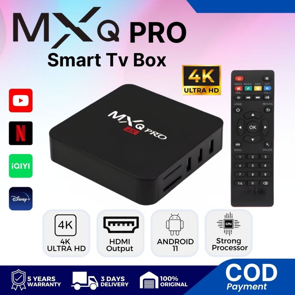 Mxq Pro Tv Box 4k 5g Android 10.1 Smart Tv Box For Tv home | Shopee ...