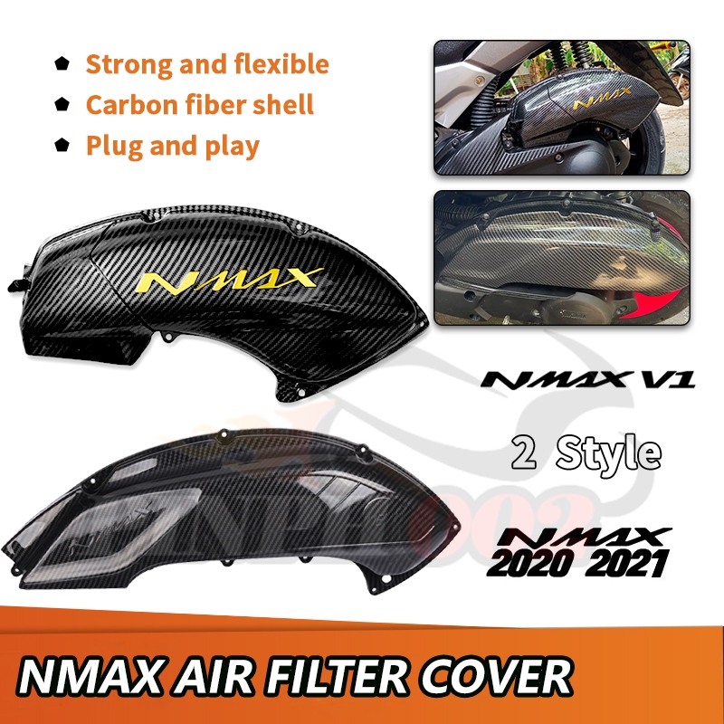 YAMAHA Nmax V1/V2 Air Filter Cover Carbon With Logo Emblem For ...