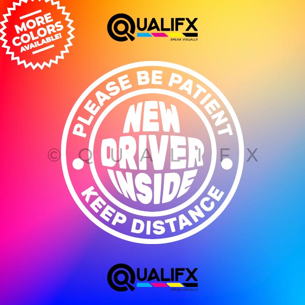 New Driver Inside Car Sticker Decal Waterproof Vinyl Cut Out Stickers ...
