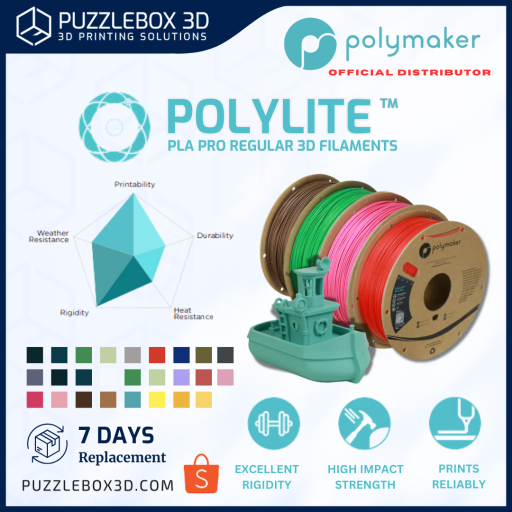 Polymaker PolyLite™ PLA Pro & Metallic PLA Pro 3D Printing Filament ...