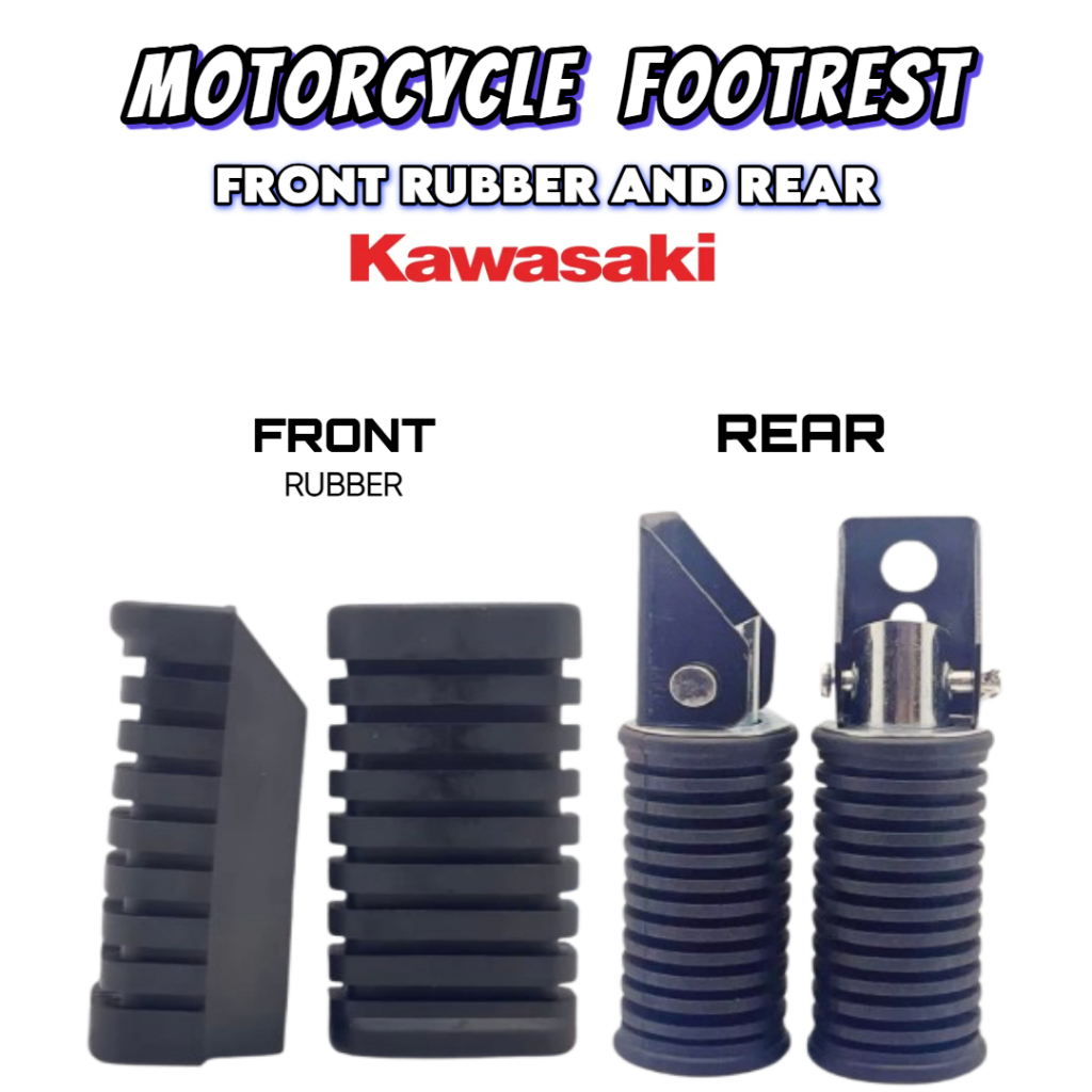 KAWASAKI LEOSTAR 125 - Motorcycle FOOTREST Rubber Front And Rear High ...