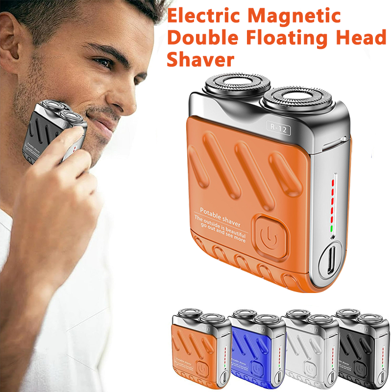 Mini electric shaver portable shaver double floating head shaver ...