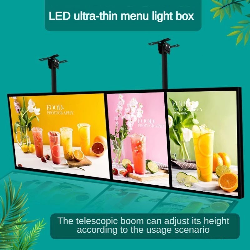 Menu board with light box ultra-thin LED TV advertising light box LED light box menu board ...
