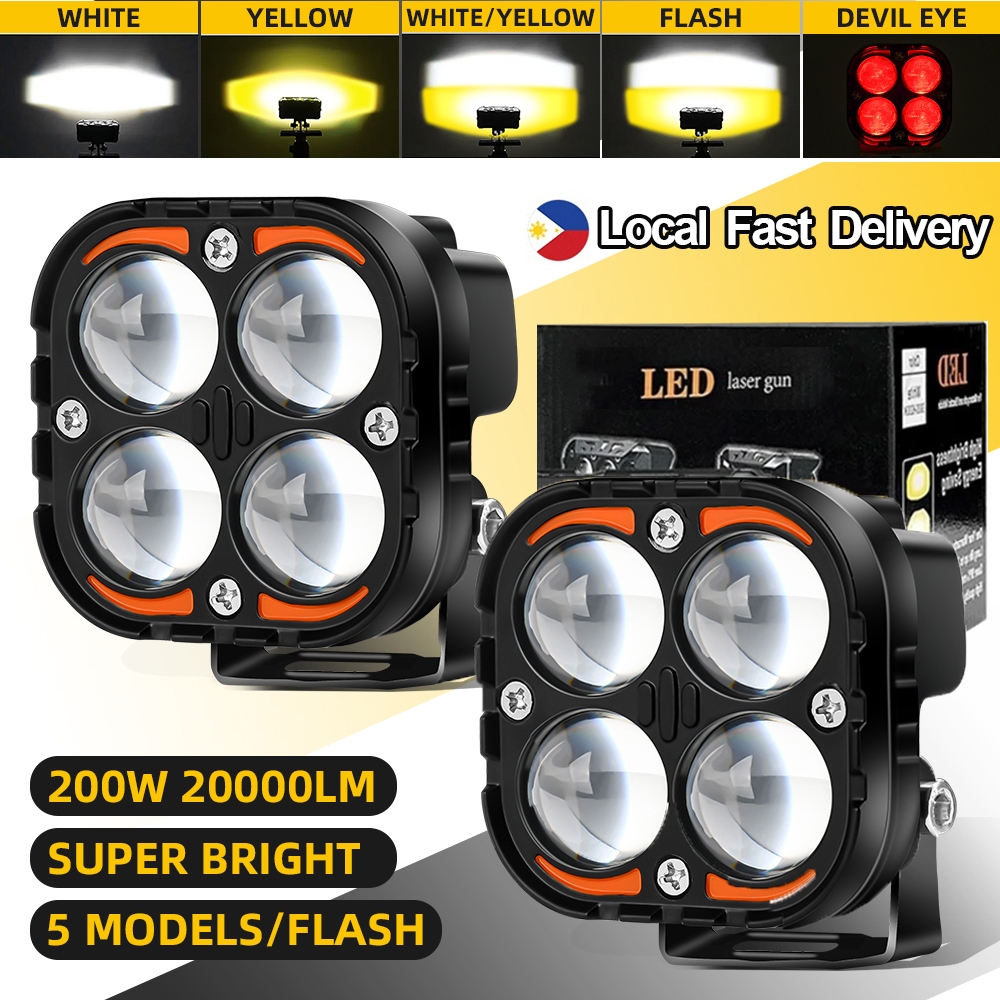 3 Inch Mini Driving Light 10-30V 60W White+Yellow Square Waterproof ...