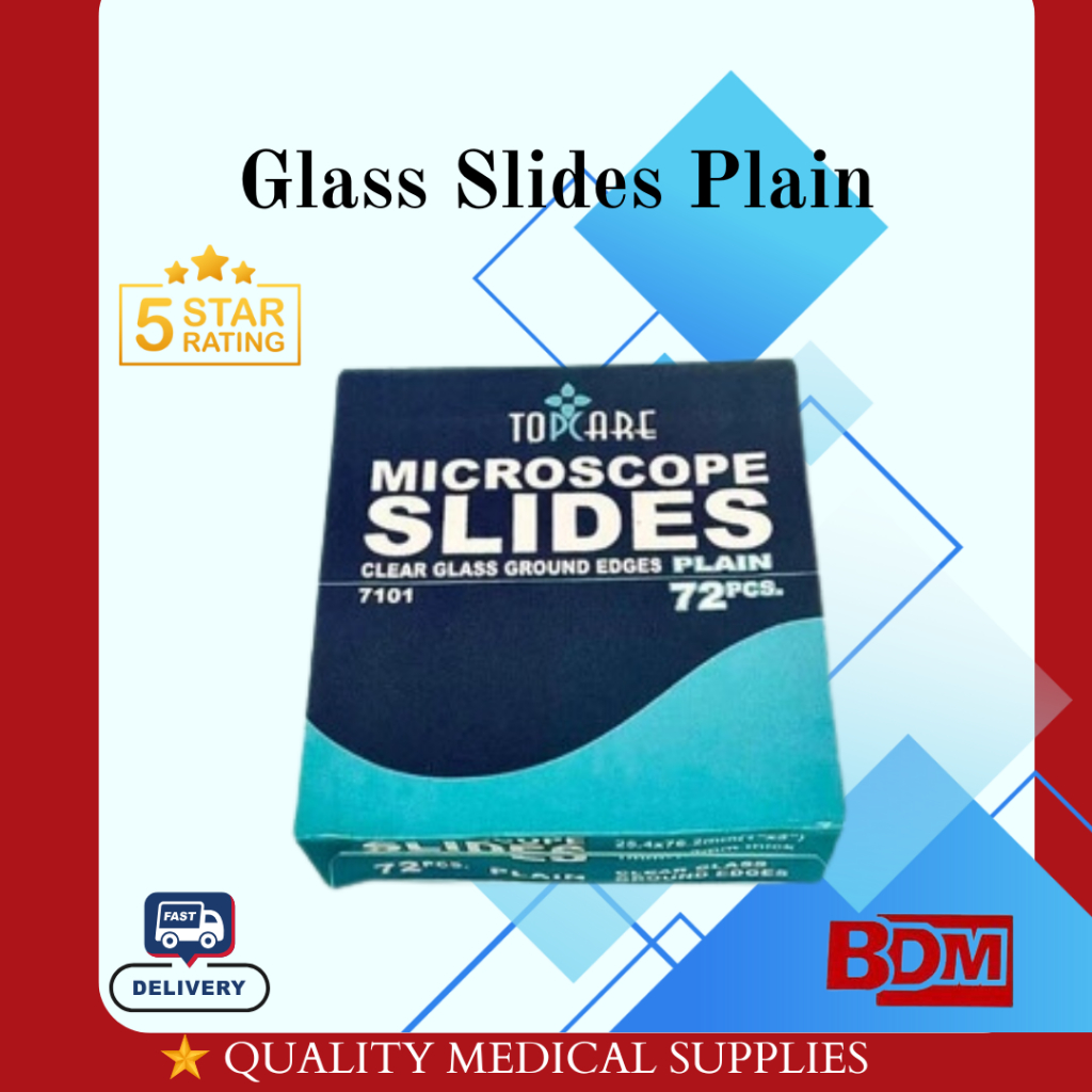 [Fast shipping] Topcare | Microscope Glass Slides Plain/ Frosted ...