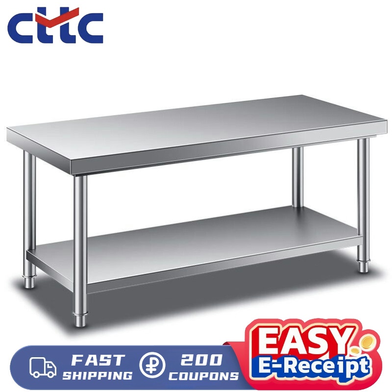 New kitchen table Commercial long table 304 stainlesstable 2/3-tier ...