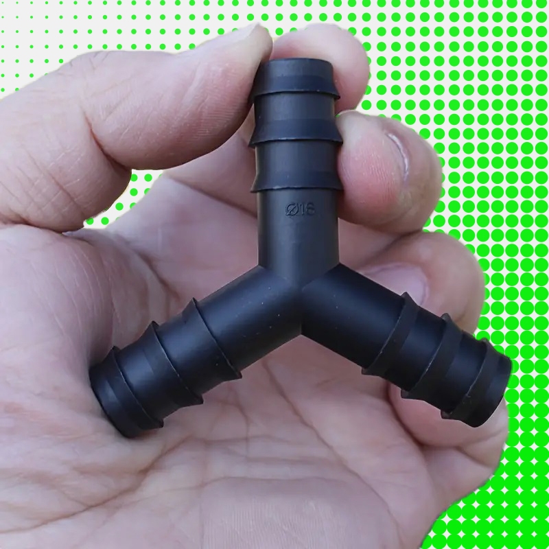 WYE Connector / Joiner / Y Joint 16MM Drip Irrigation Tubing Water Pipe ...