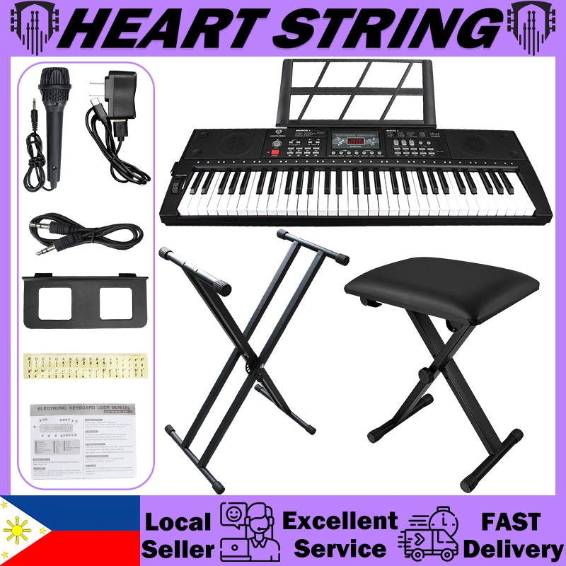 Heart String Electric Keyboard 61 Keys Electric Piano Keyboard Set ...