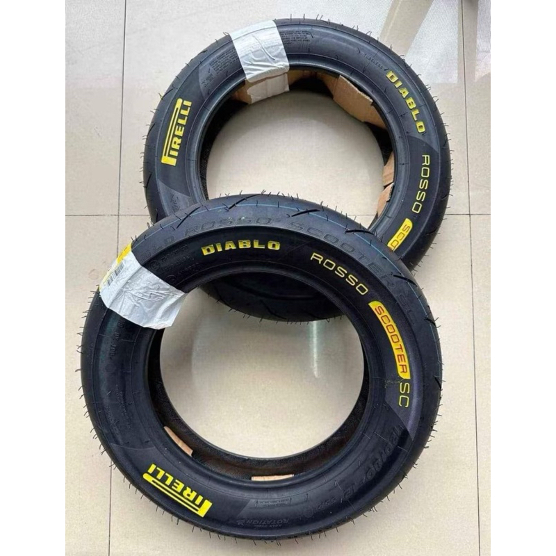 Pirelli Diablo Rosso Yellow Print SC for Xmax / Aerox and Yamaha Giorno ...