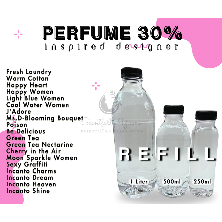 Inspired Perfume Refill 30% Women (D-F) - 250ml, 500ml & 1 Liter ...