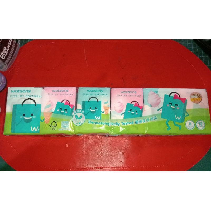 W Velvety Soft Mini Hankies (Pocket Tissue) 3ply 10 sheets (1 Pack - 10 ...