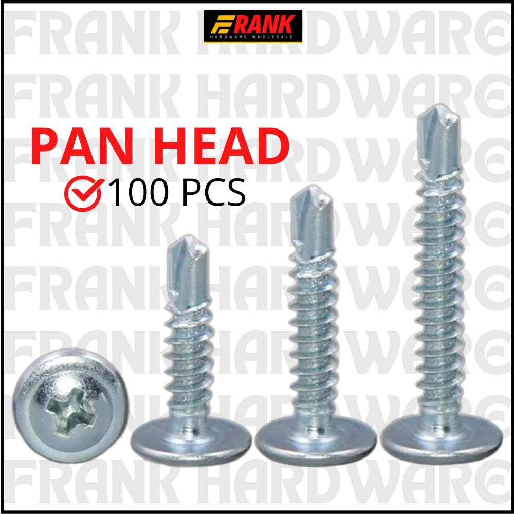 100pcs Pan Head Screw Self Tapping Metal Screw Job Screw Hardiflex ...