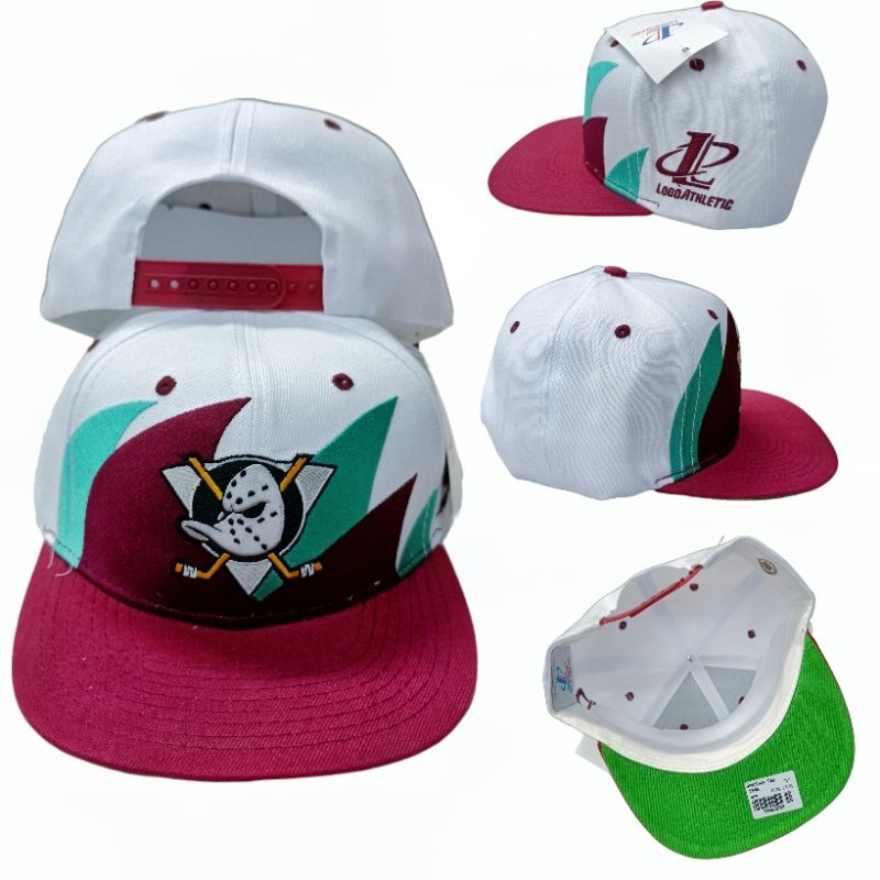 Anaheim Mighty Ducks Double Shark Tooth Stooth Vintage Snapback Cap ...