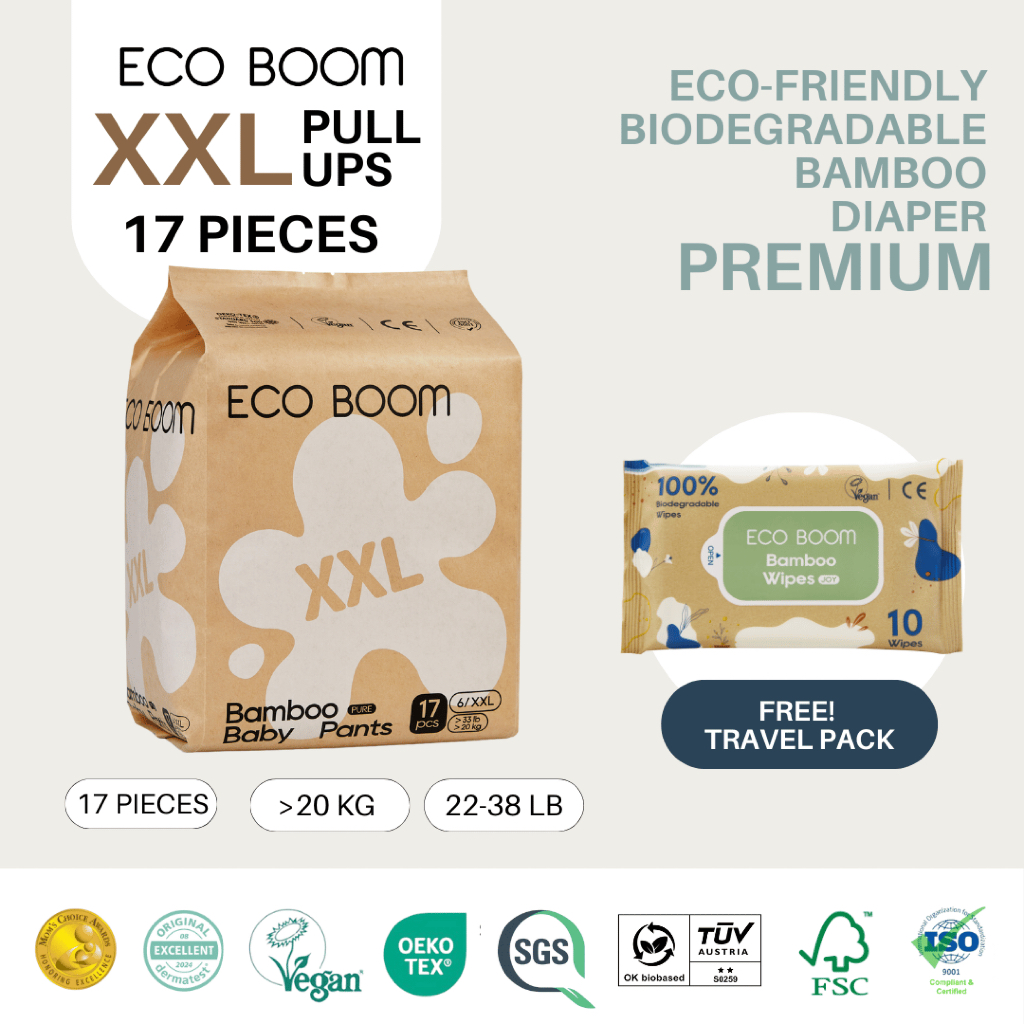 ECO BOOM XXL Pull Ups Biodegradable Bamboo Diapers 17 pcs | Shopee ...