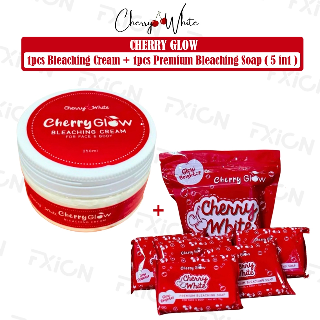 Cherry White Premium Bleaching Soap for Face & Body Soap 75g and Cherry ...