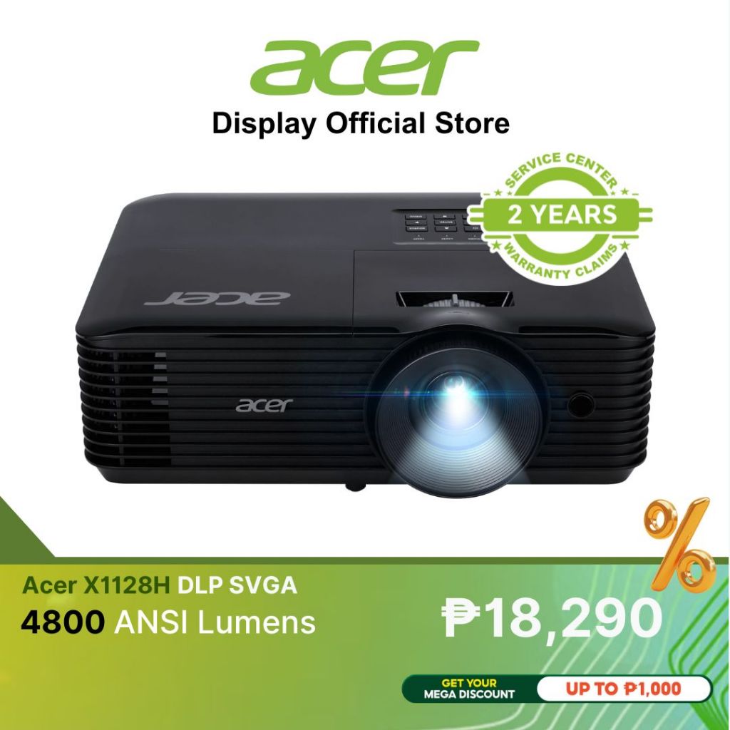 Acer X1128H DLP SVGA (800x600) 4800 ANSI Lumens Projector | Shopee ...