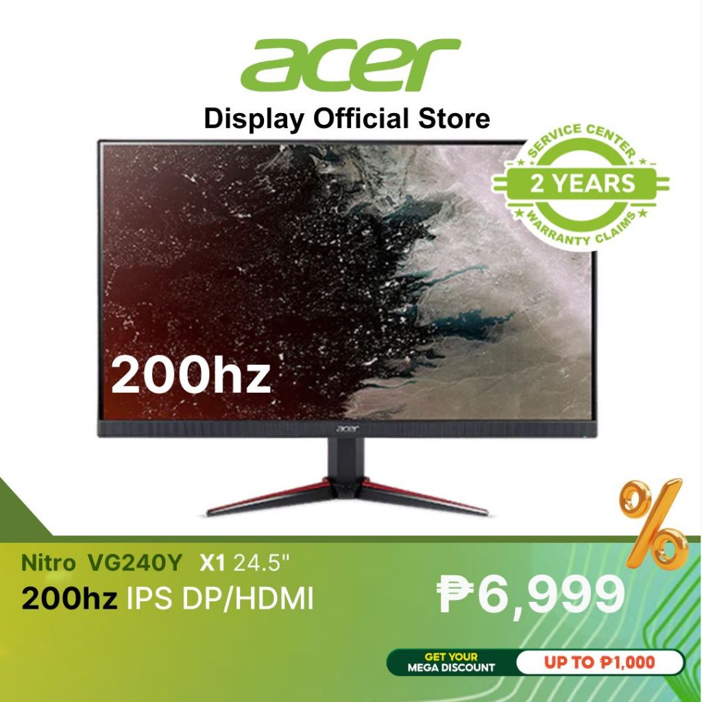 Acer Nitro VG240Y X1 24" 200hz Gaming Monitor (DP/HDMI) | Shopee ...