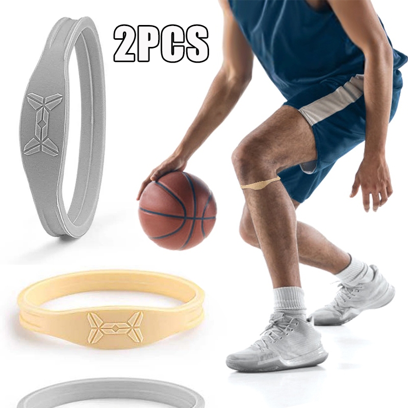 2PCS Silicone Patella Knee Strap Basketball Patella Tendon Support Ring ...