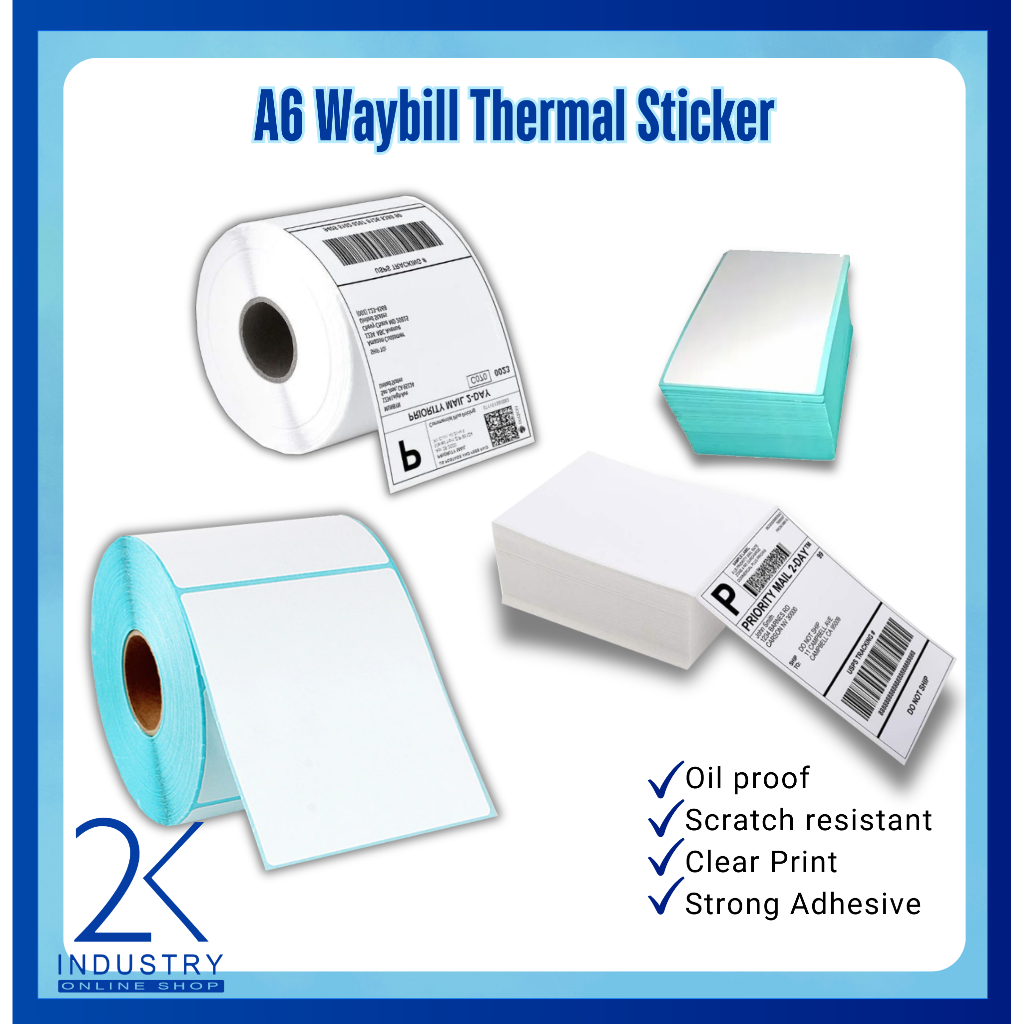 A6 Direct Waybill Thermal Sticker – Premium Shipping Labels | Shopee ...