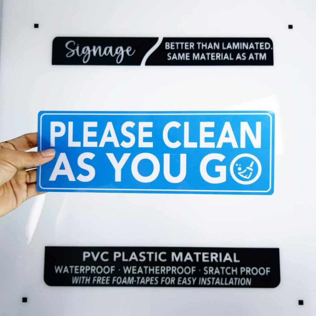 Shop clean as you go sign for Sale on Shopee Philippines