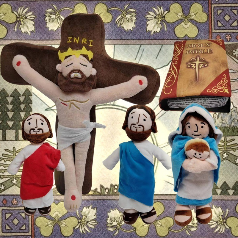 32cm plushie doll,Jesus,Maria,Bible,cross, Christian children's gift ...