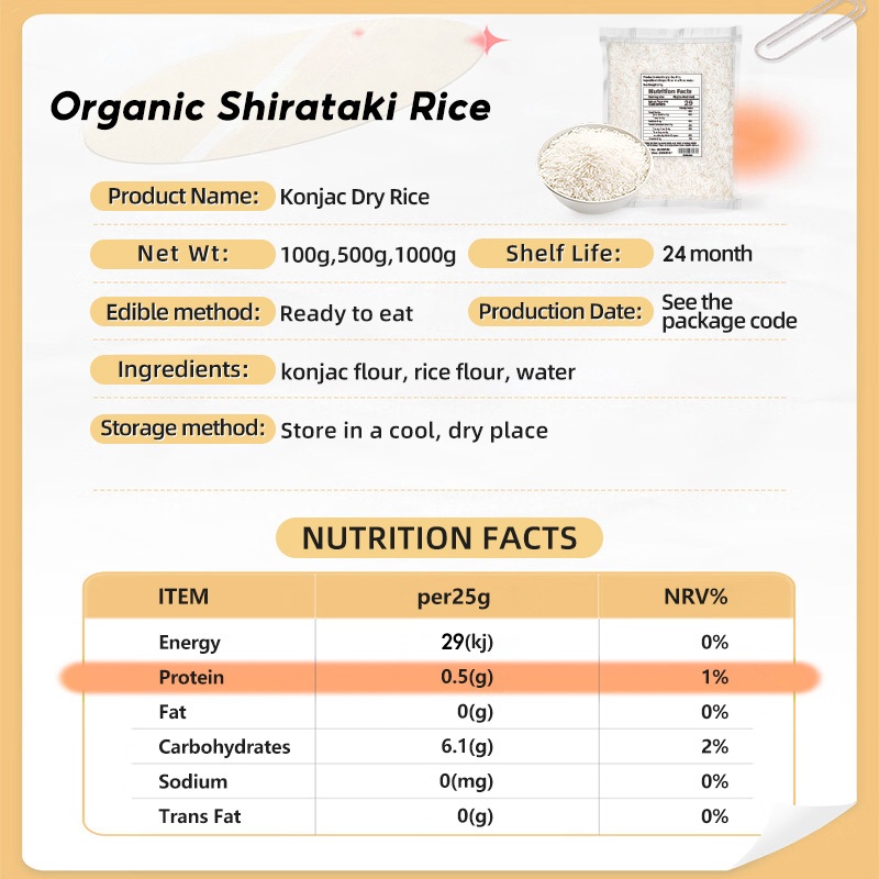 Mr.Squirre 5KG Organic Dried Shirataki Rice / Konjac Keto Low Carb ...