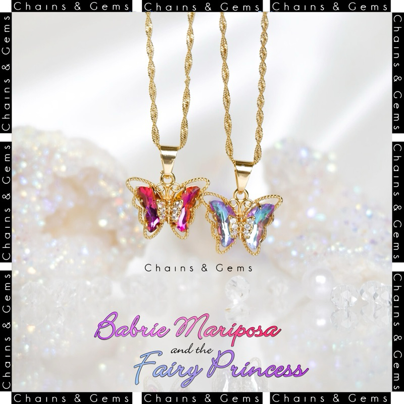 Barbie Mariposa & the Fairy Princess Necklaces | No Box Included | Chains & Gems | Shopee ...