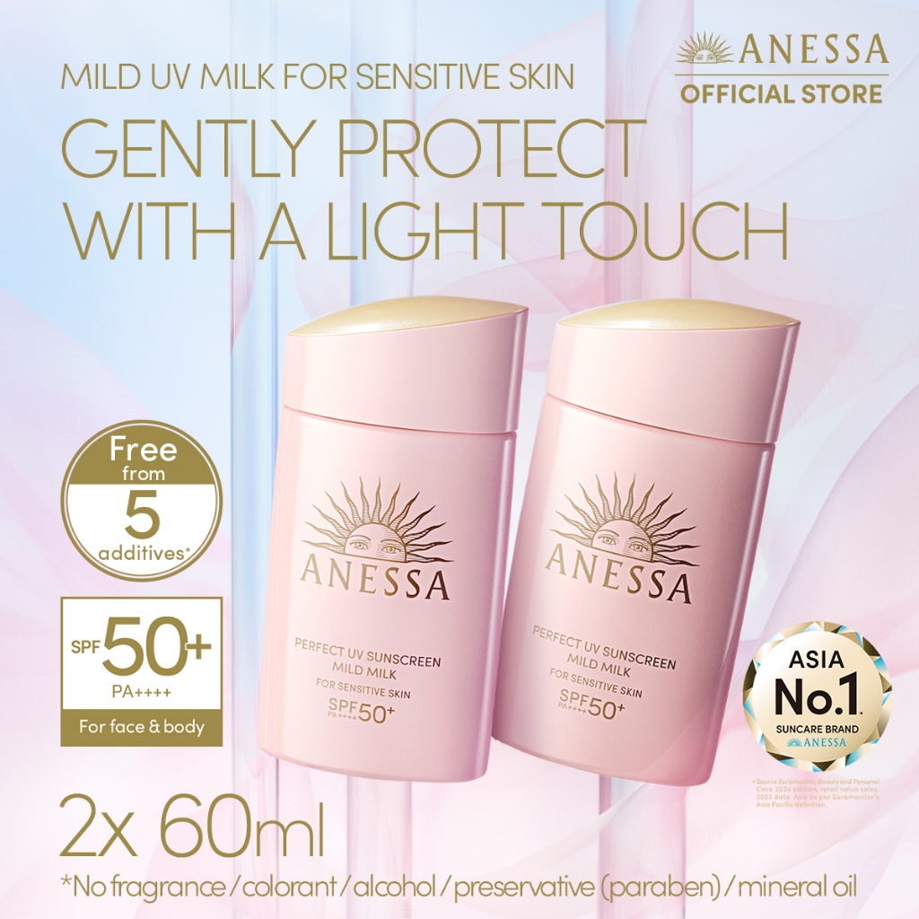 Anessa Mild Milk 60ml Duo Perfect UV Sunscreen 50 SPF | Shopee Philippines