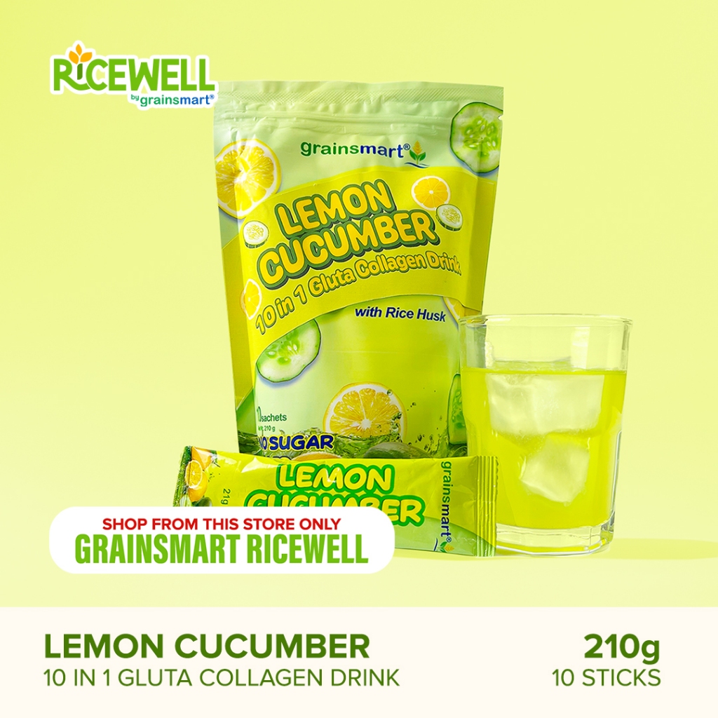 Ricewell Lemon Cucumber by Grainsmart - Juice with Rice Husk and Stevia ...