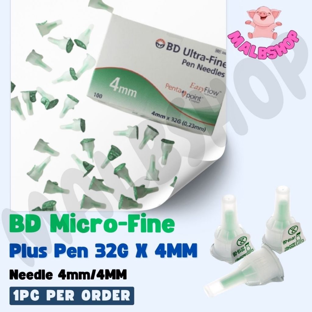 BD Micro-Fine Plus Pen 32G x4mm Needle 4mm/4MM (1PC PER SOLD) | Shopee ...