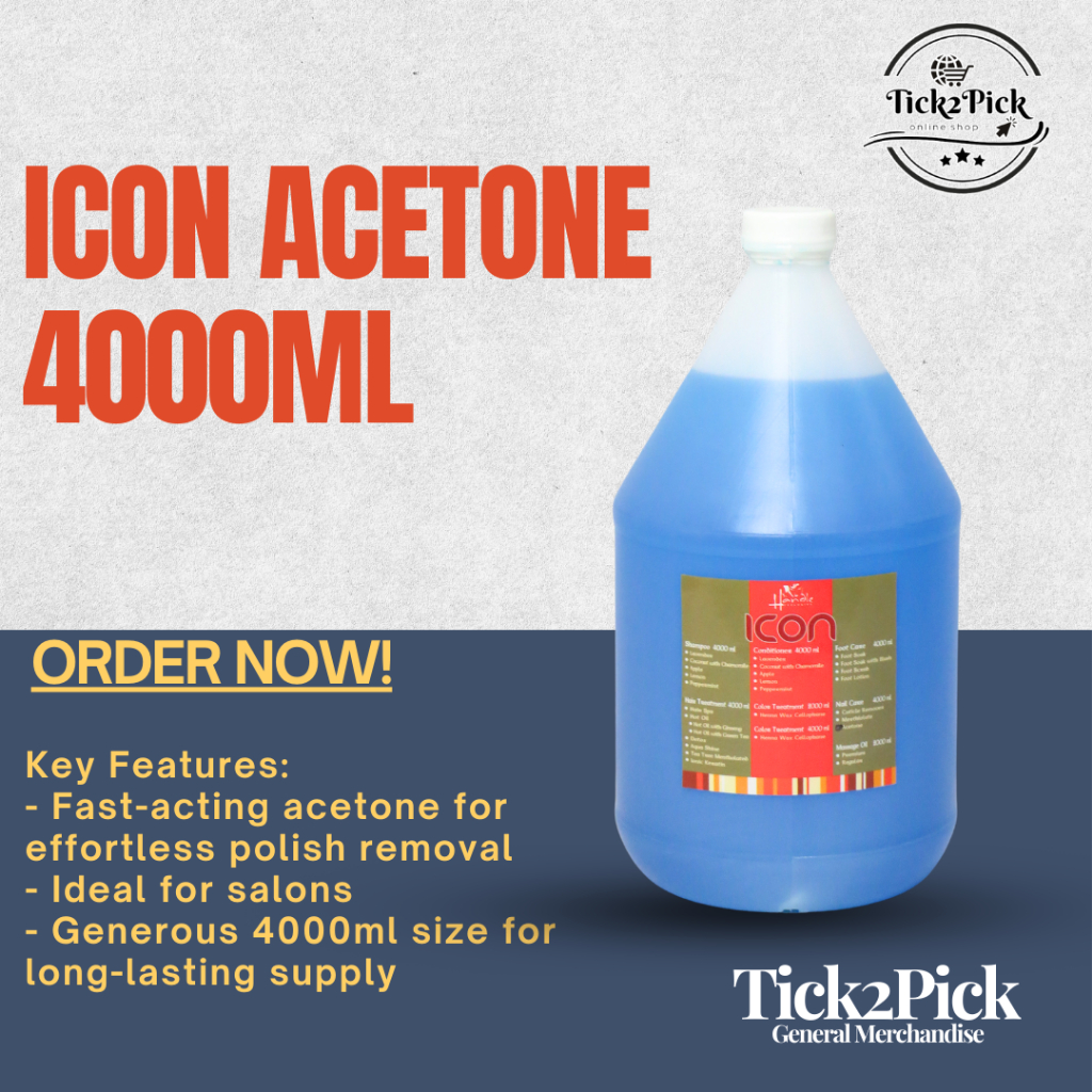ICON ACETONE 4000ML (NAIL POLISH REMOVER) | Shopee Philippines