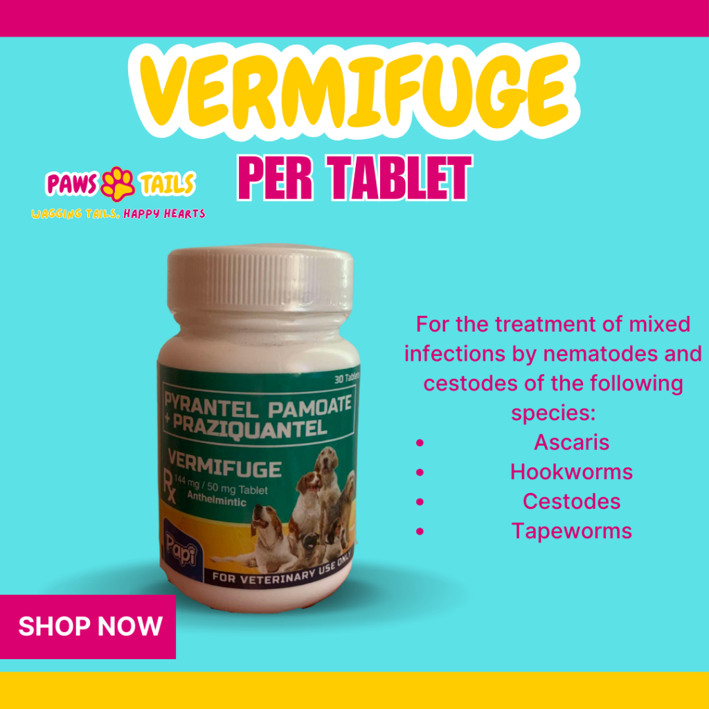 Papi Vermifuge Tablet Dewormer for Dogs and Cats Pyrantel Embonate ...