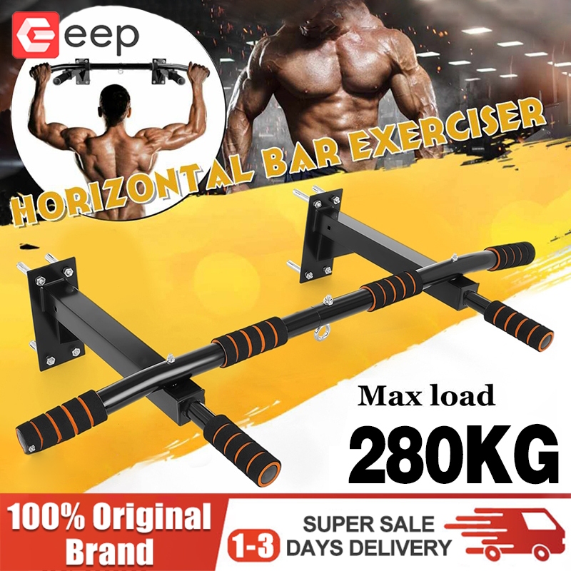 Home Gym Workout Chin push Up Pull Up Training Bar Fitness Door Wall ...