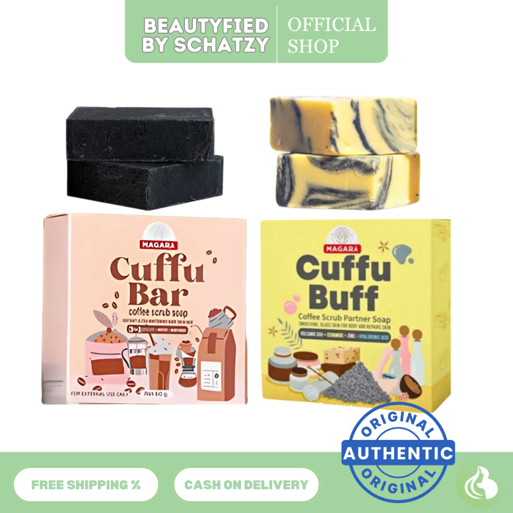 Magara Skin Cuffu Bar & Cuffu Buff Soap Set 70g | Shopee Philippines