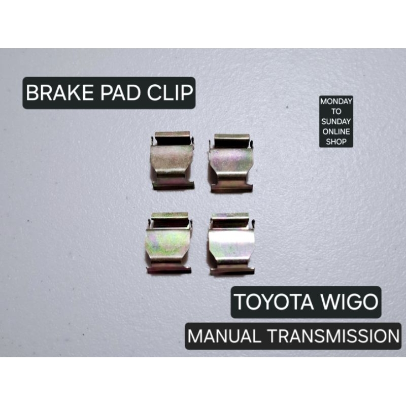 4 Pieces Disc Brake Pad Clip for Toyota Wigo (Manual Transmission ...