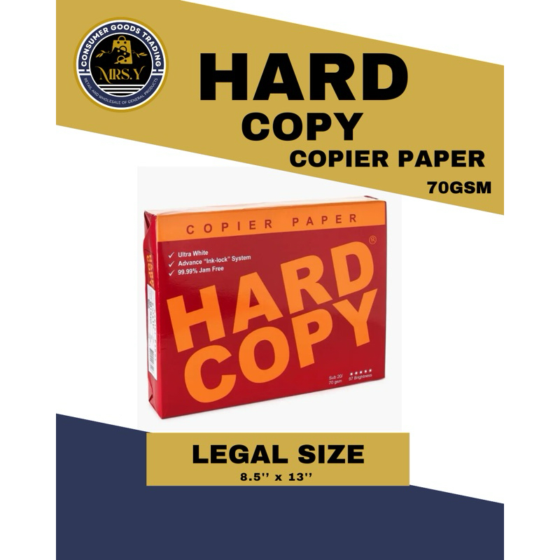 Long/Legal Hard Copy BondPaper 1 ream 70GSm (8.5x13) | Shopee Philippines