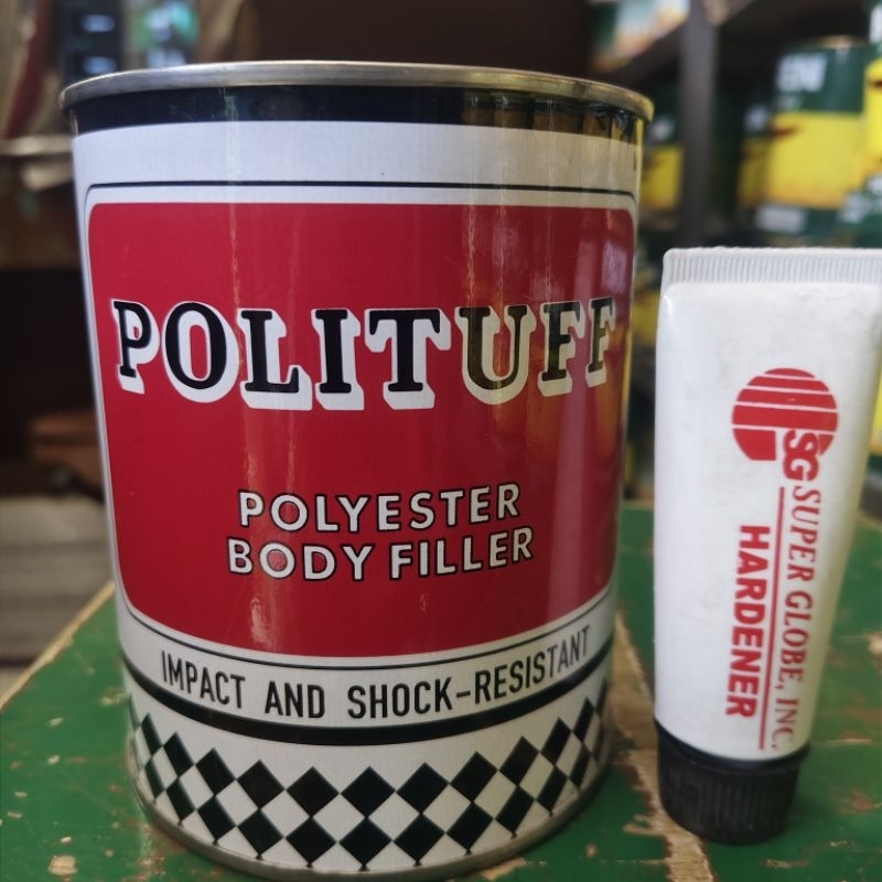 POLITUFF polyester body filler with hardener 1L | Shopee Philippines
