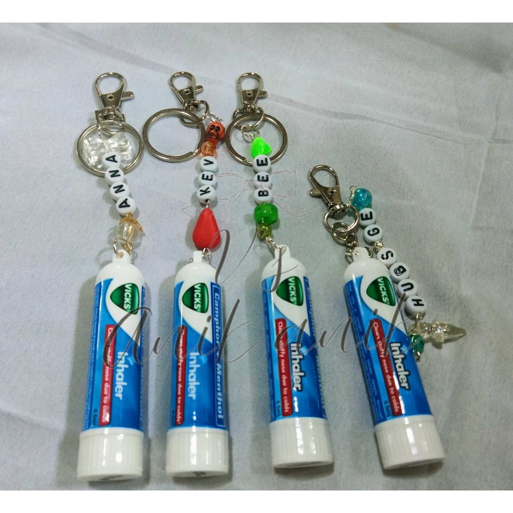 Vicks Inhaler Keychain (Customizable name) | Shopee Philippines