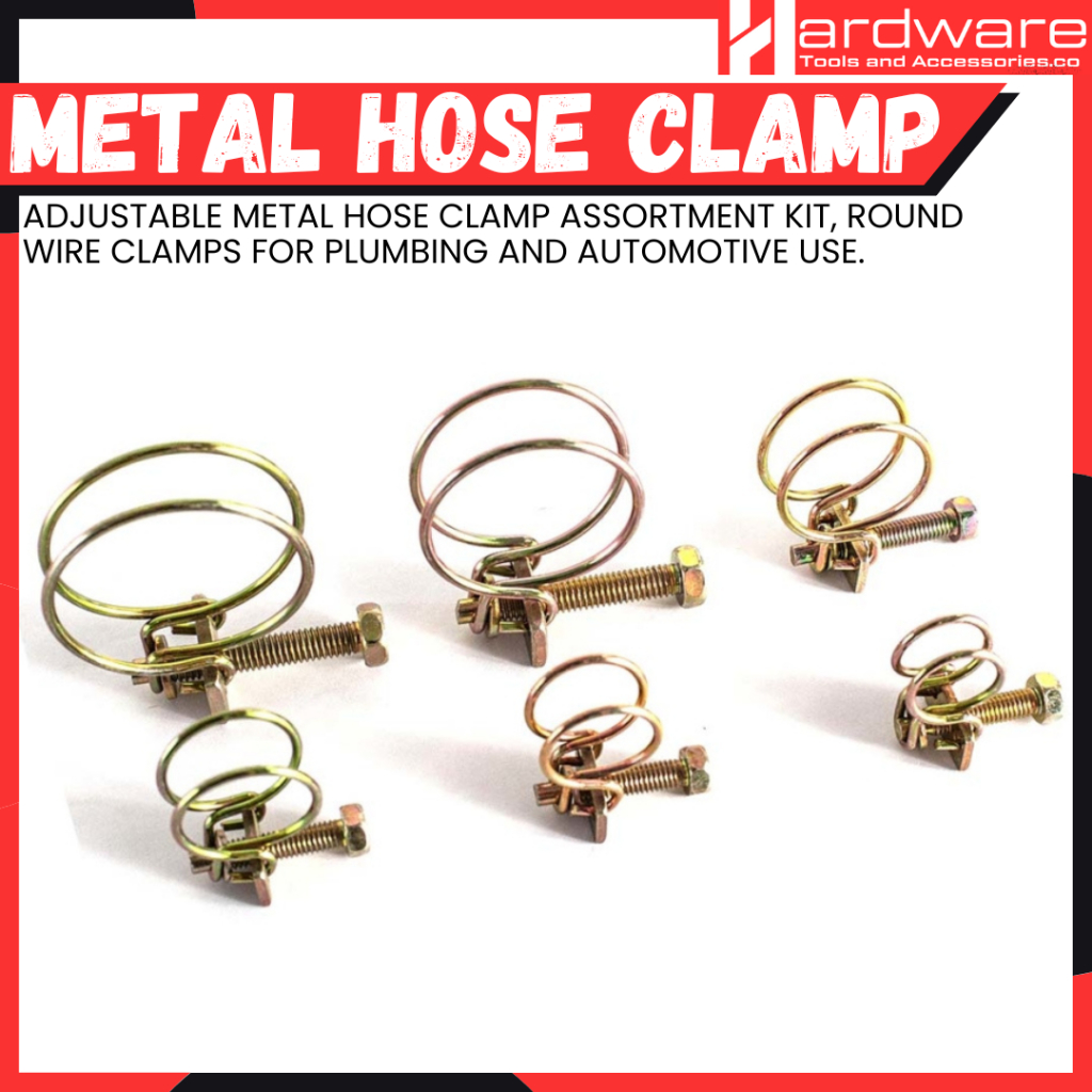 1pc Adjustable Metal Hose Clamp, Round Wire Clamps for Plumbing ...